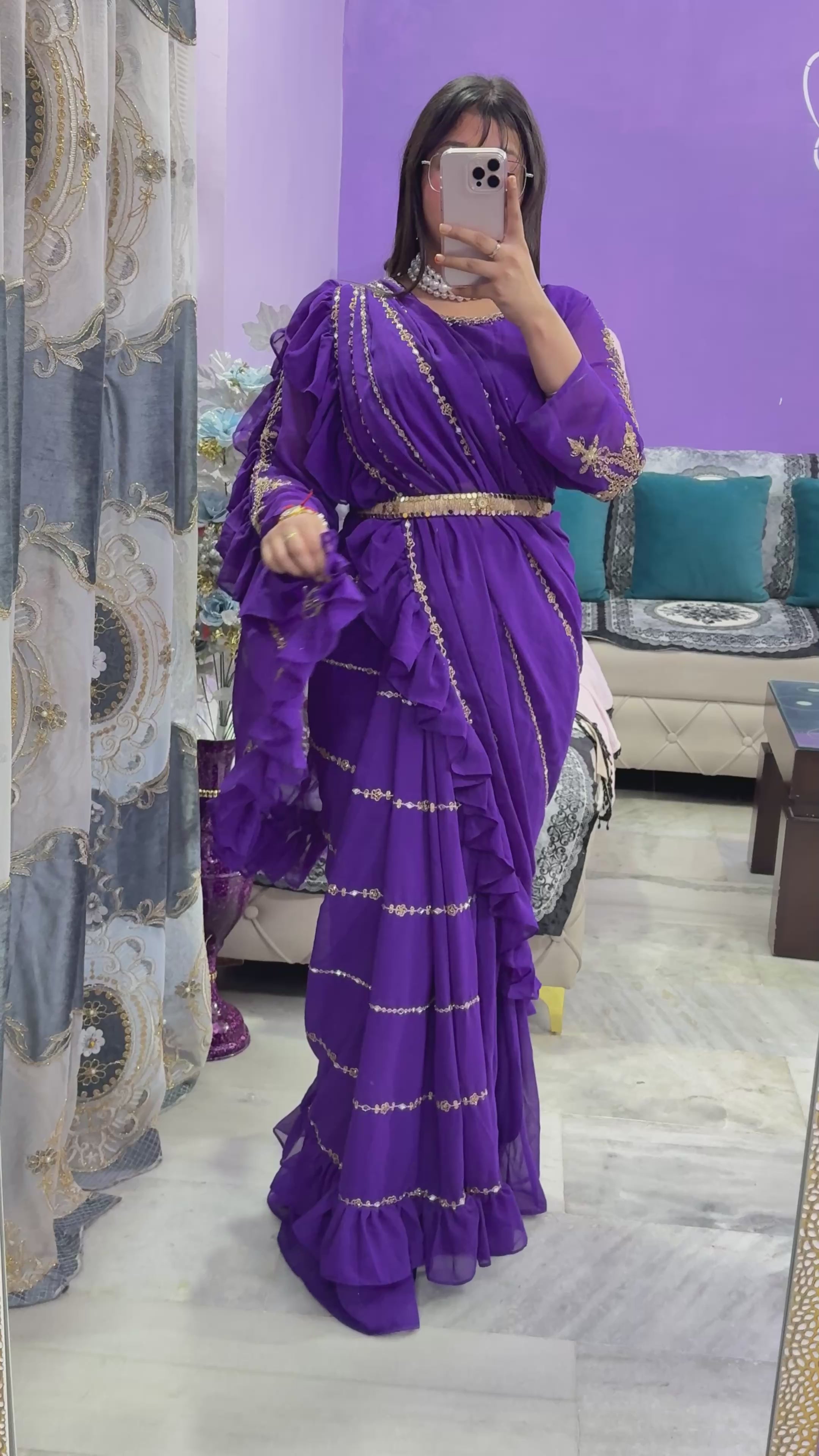 Frill Saree Designer – BK Fashion